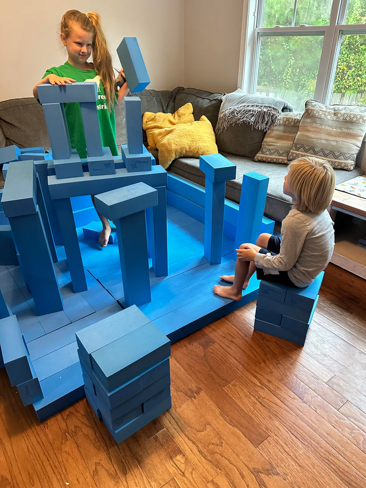 Expand Your Play Set with Add‑On Medium Blue Brick Blocks – Imagination ...