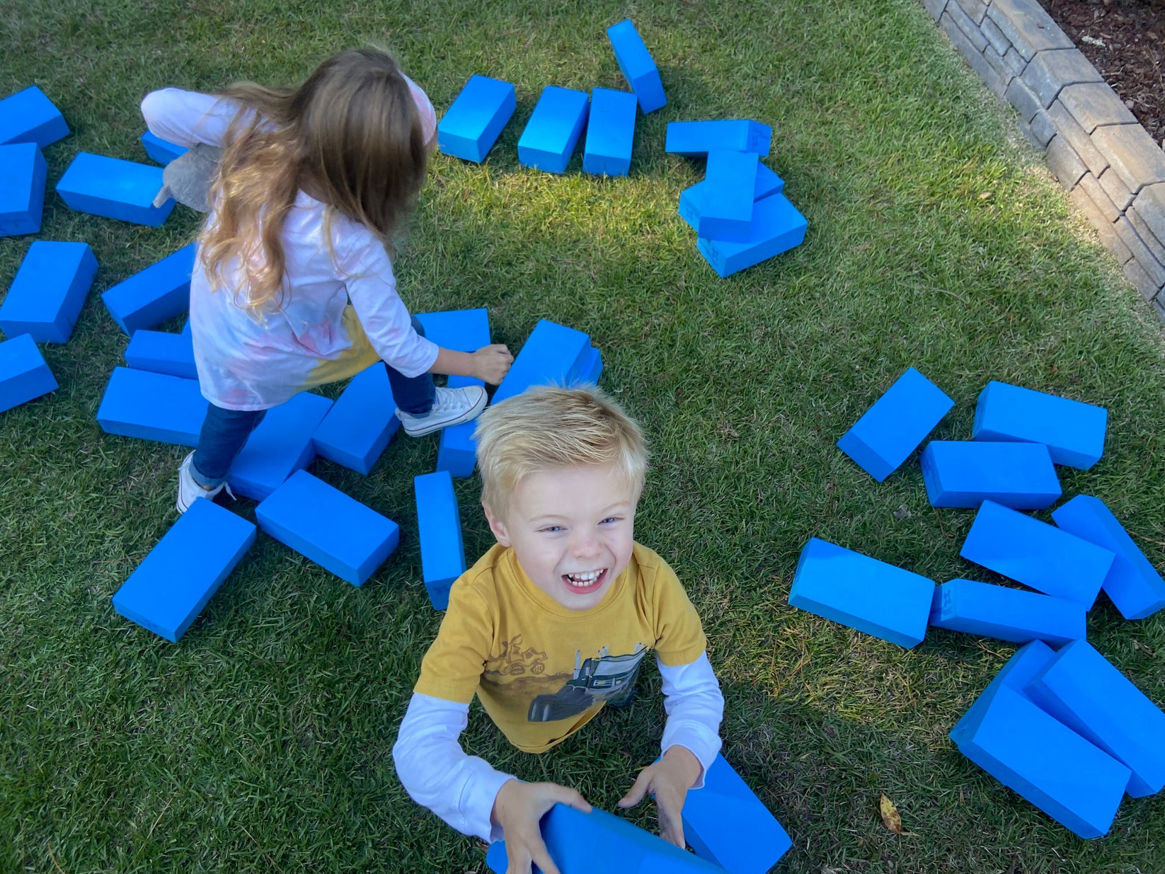 Blue Brick Blocks | 45‑Piece Foam Building Block Set for Creative Play ...
