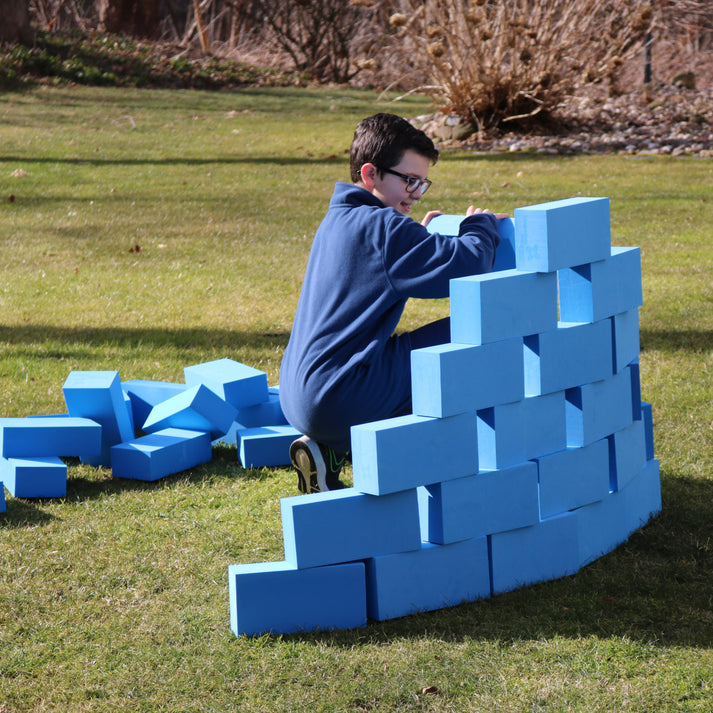 Blue Brick Blocks | 45‑Piece Foam Building Block Set for Creative Play ...
